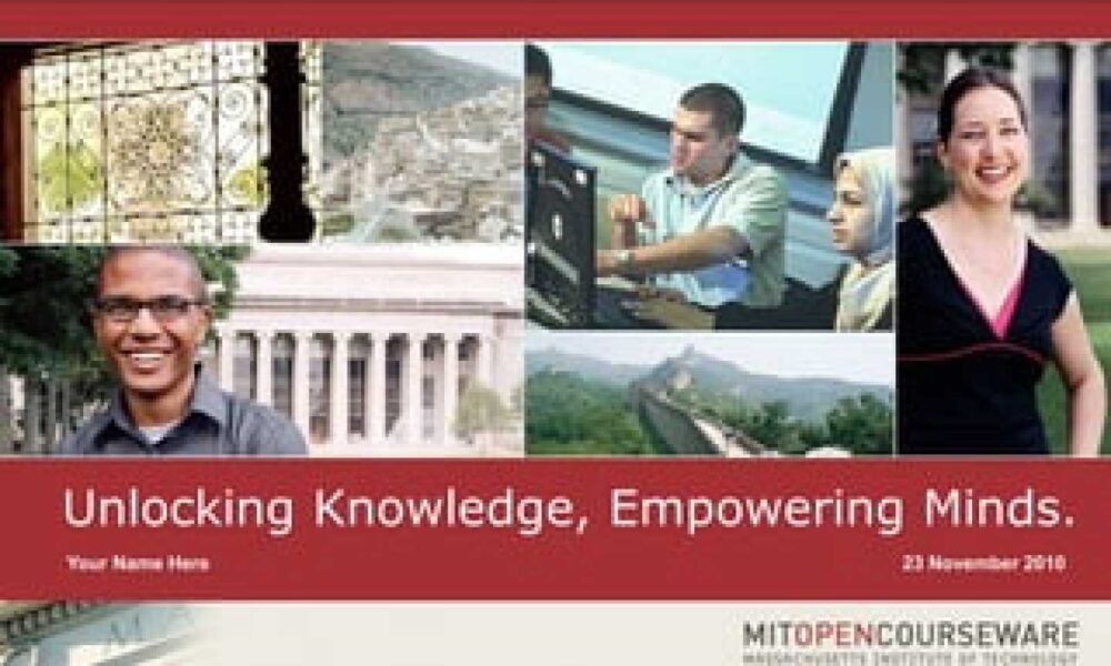 MIT OpenCourseWare: A Key to In-Depth Learning and Career Success ...