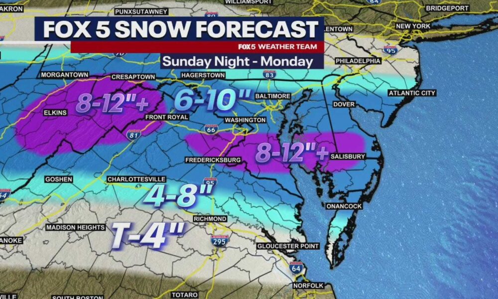 Winter Storm Warning Issued For D C Area As Snow Approaches Times
